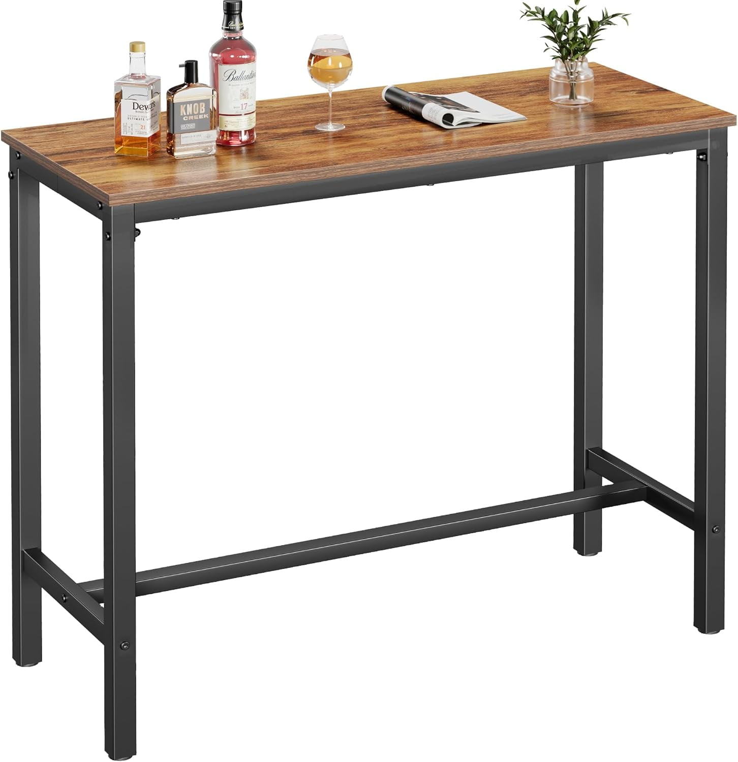 Mr IRONSTONE Bar Table, 39" Pub Height Table - Rectangular, Sturdy ...