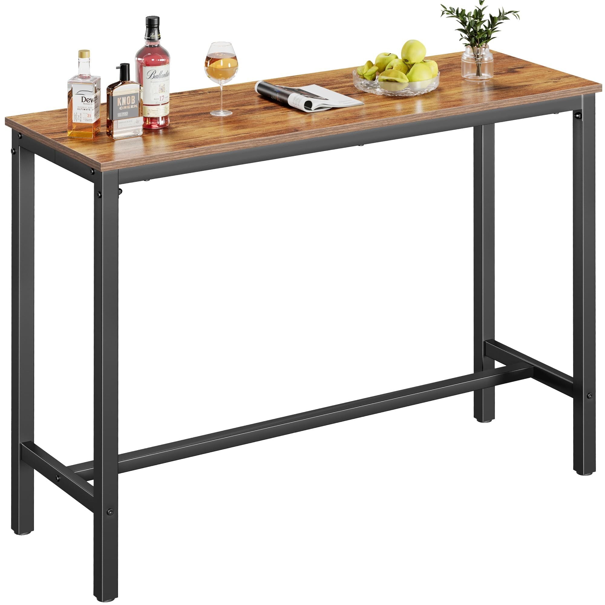 Mr IRONSTONE Bar Table, 47" Pub Table High Top Table Rectangular Bar ...