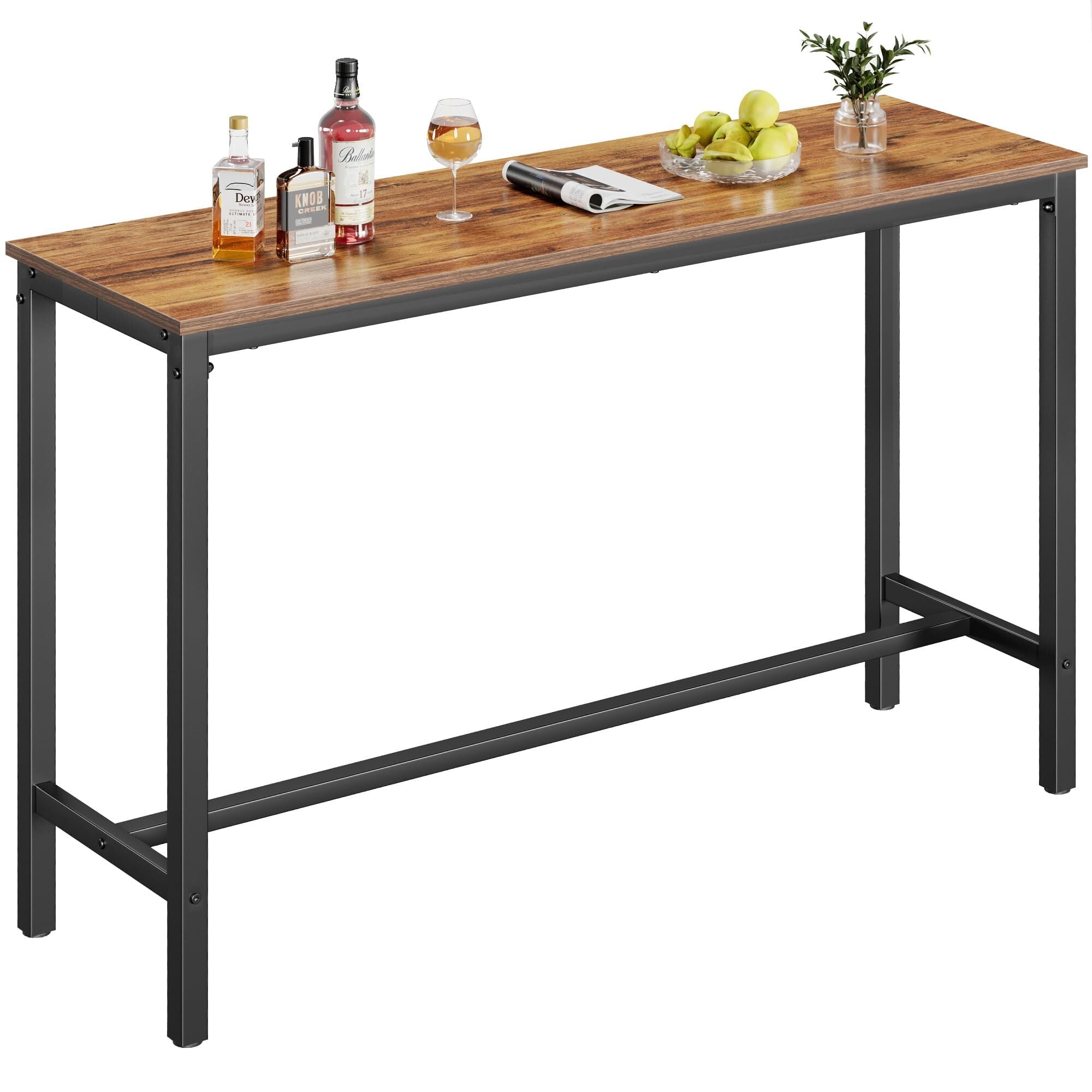 Mr IRONSTONE Bar Table, 53" Pub Table High Top Table Rectangular Bar ...