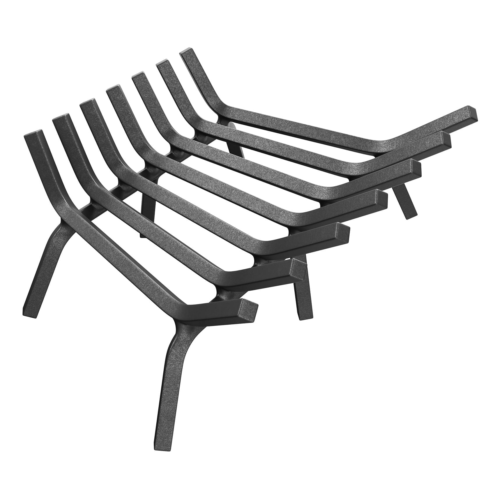 Mr IRONSTONE Fireplace Grate 21 inch Solid Steel Heavy Duty Firewood ...