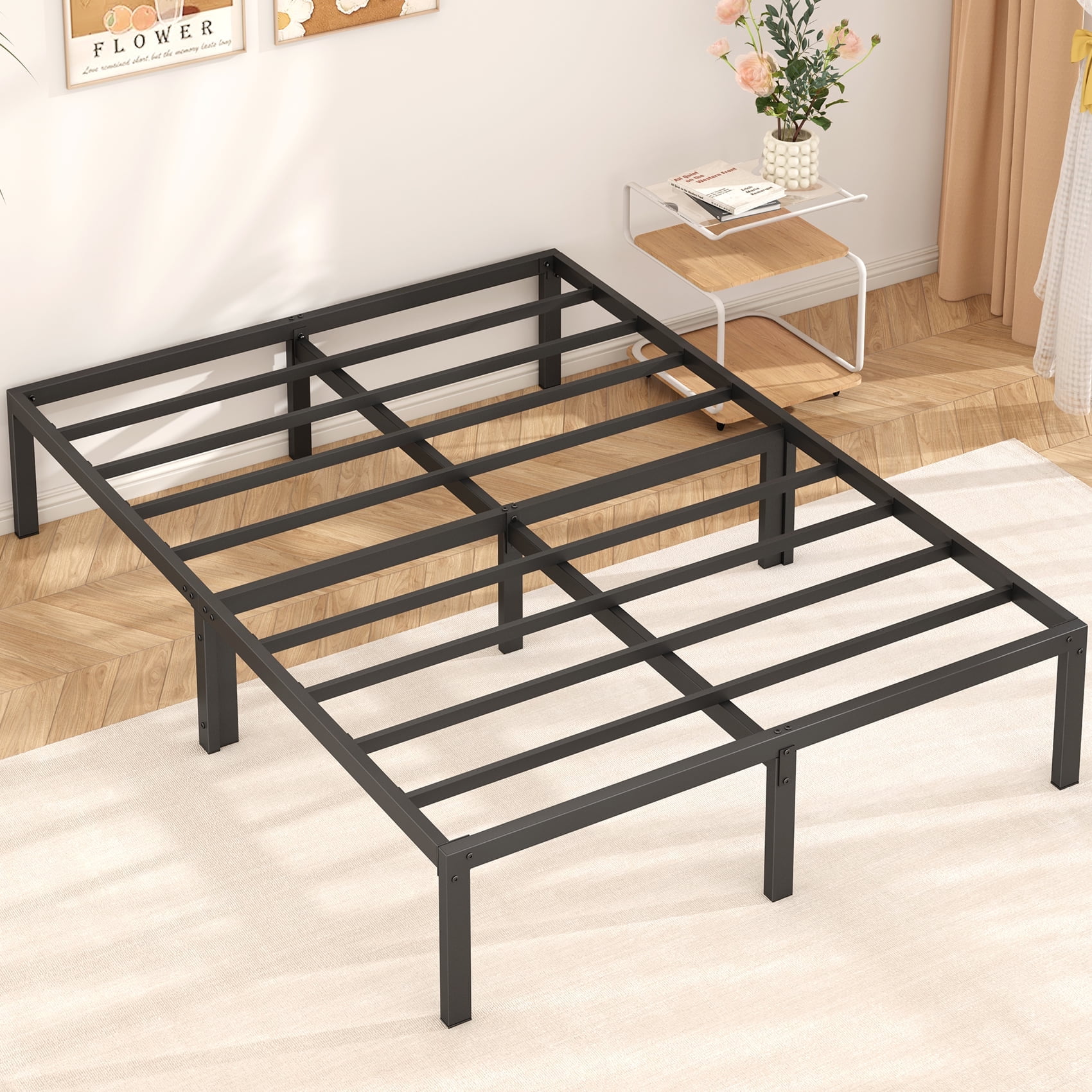 JOZ Heavy Duty Full Size Metal Platform Bed Frame with 14 inch High ...