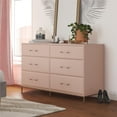 Mr.Kate Effie 6-Drawer Dresser, Pale Pink - Walmart.com