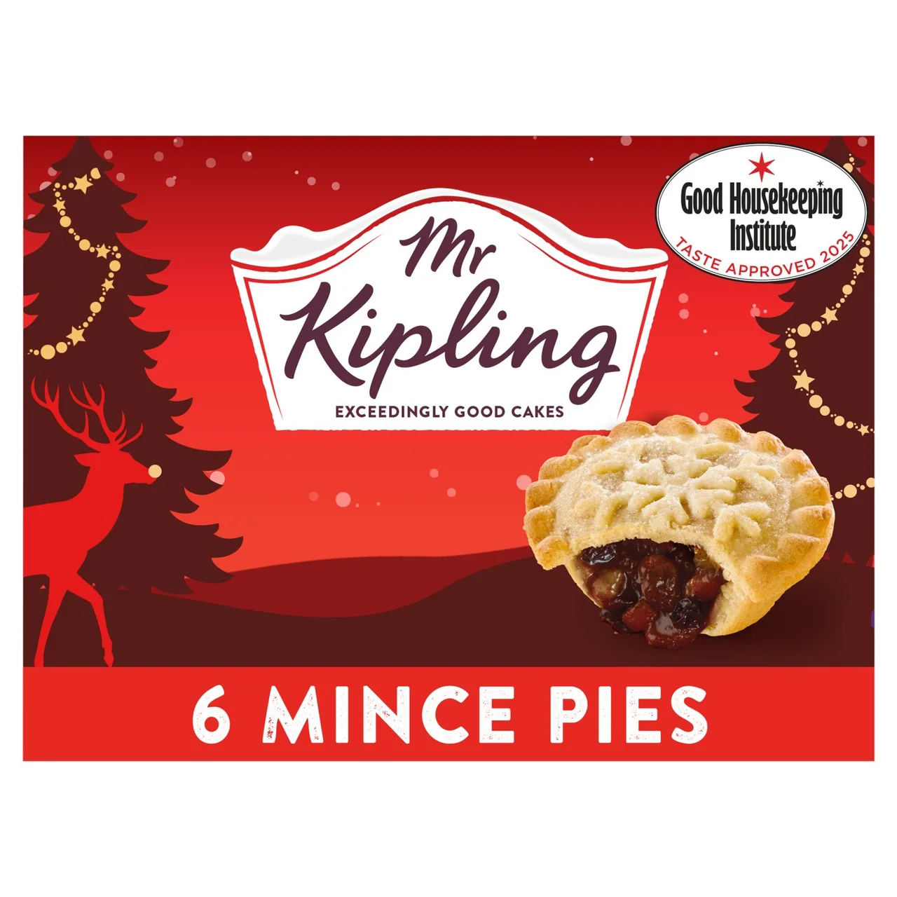 Mr Kipling 6 Snowflake Mince Pies - Walmart.com