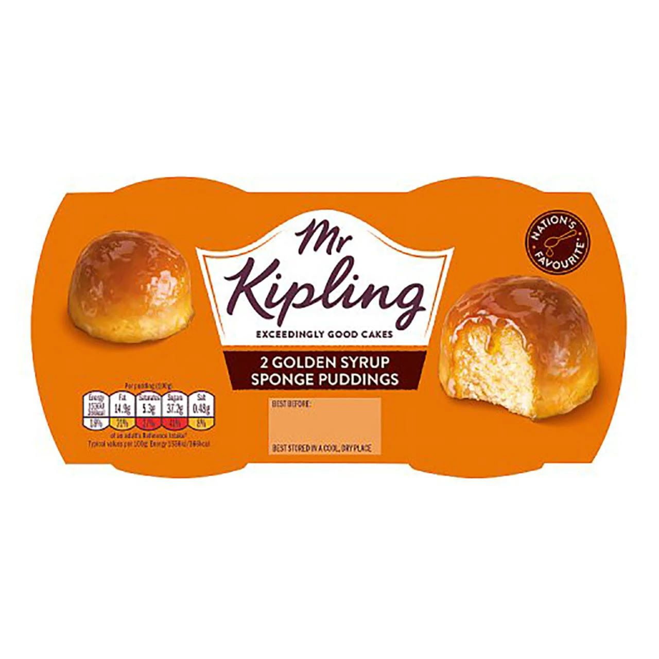 Mr Kipling Golden Syrup Sponge Puddings 3 X 2 Puddings - Walmart.com