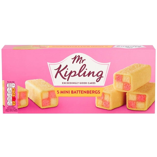 Mr Kipling Mini Battenberg Cake 5pk 164g - Walmart.com