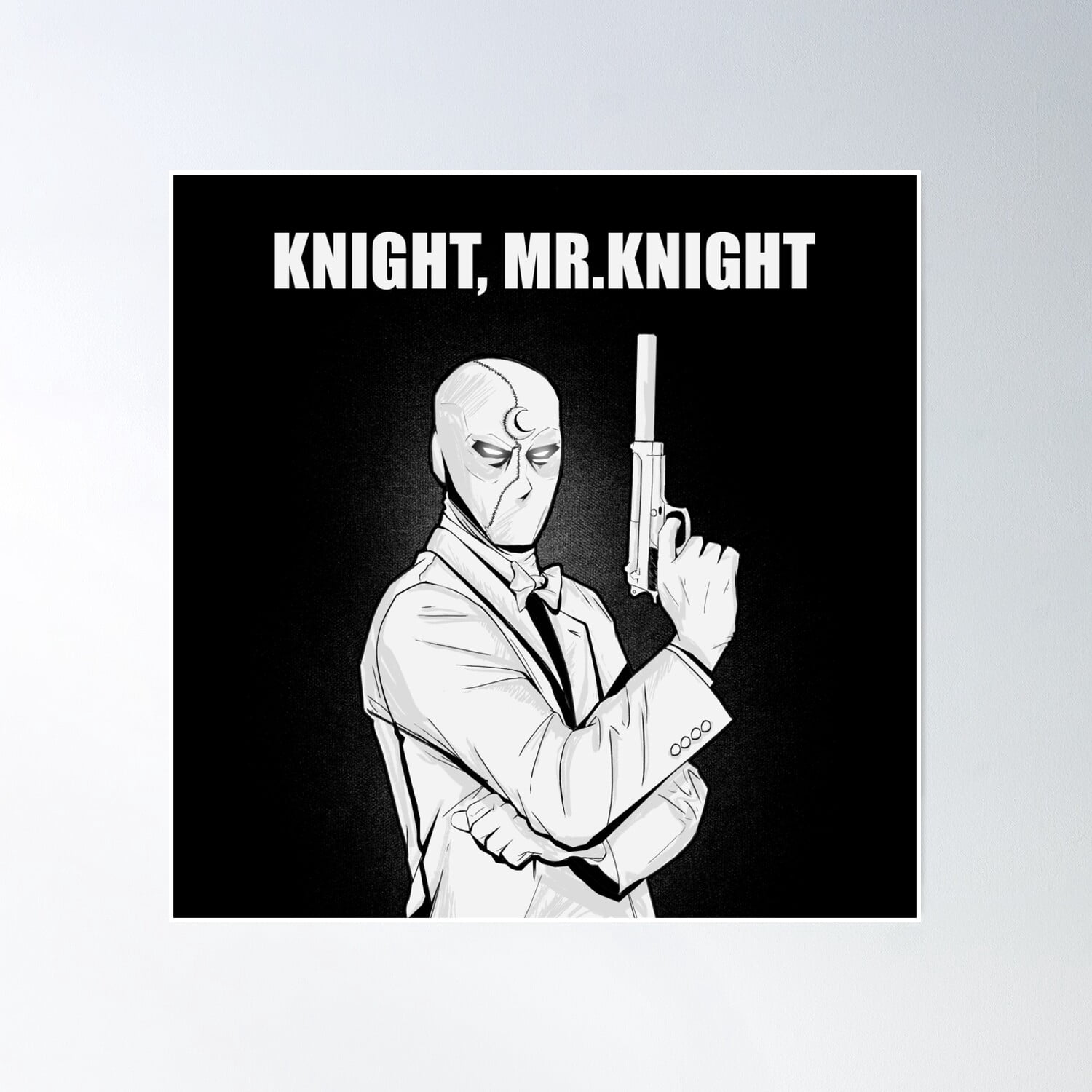 Mr.Knight Poster Wall Art, Modern Wall Decor, 16x16 UNFRAMED - Walmart.com