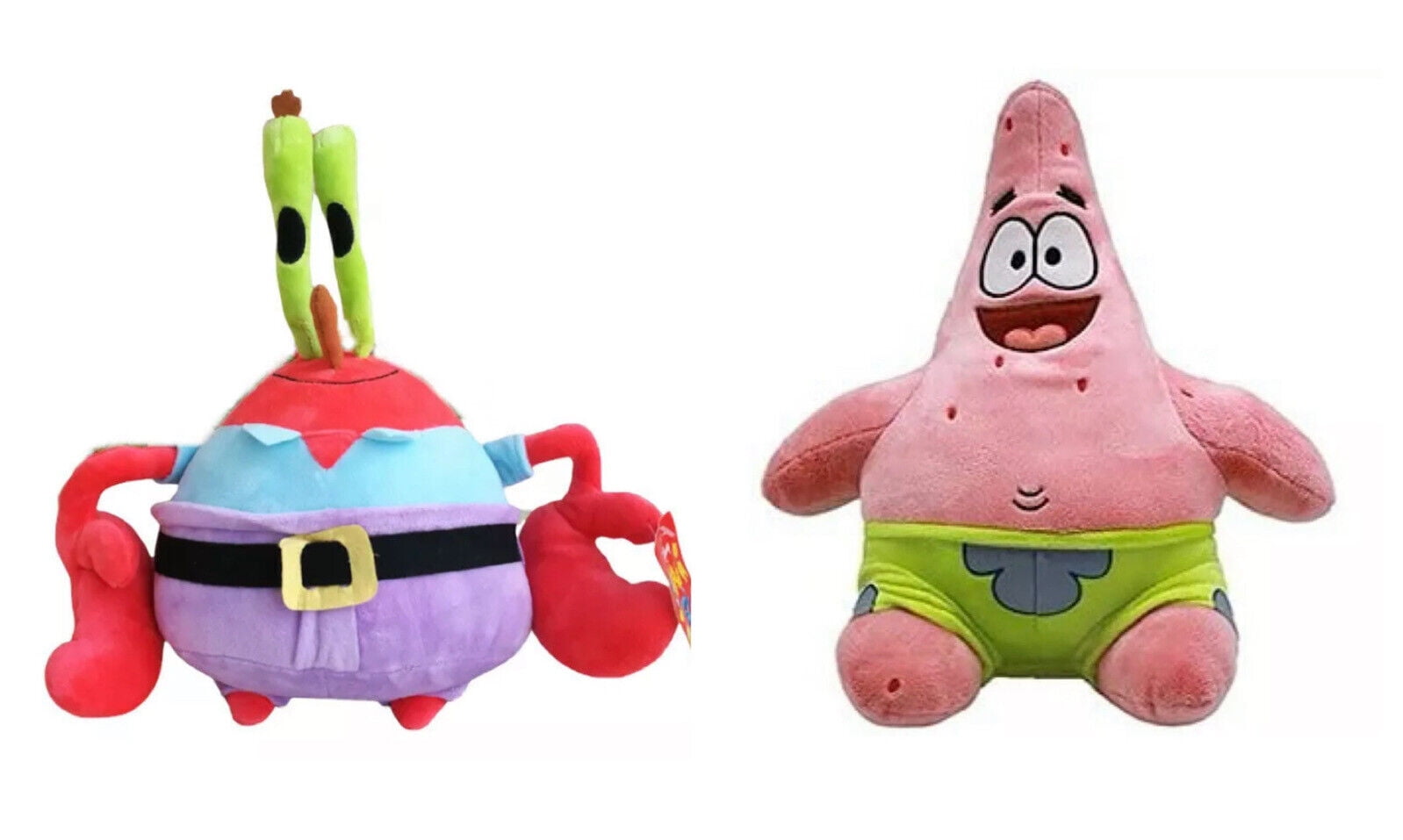 Mr Krabs, Squidward & Patrick 12" High Quality Plush Stuffed Spongebob ...