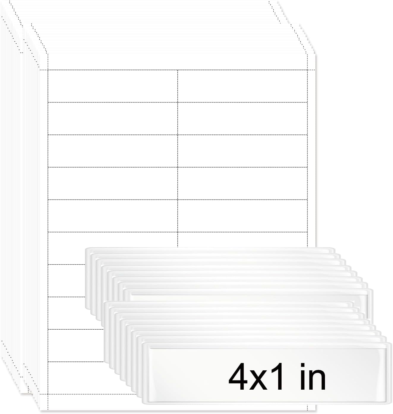 Mr-Label Self-Adhesive Shelf Label Holder with Printable Perforated ...