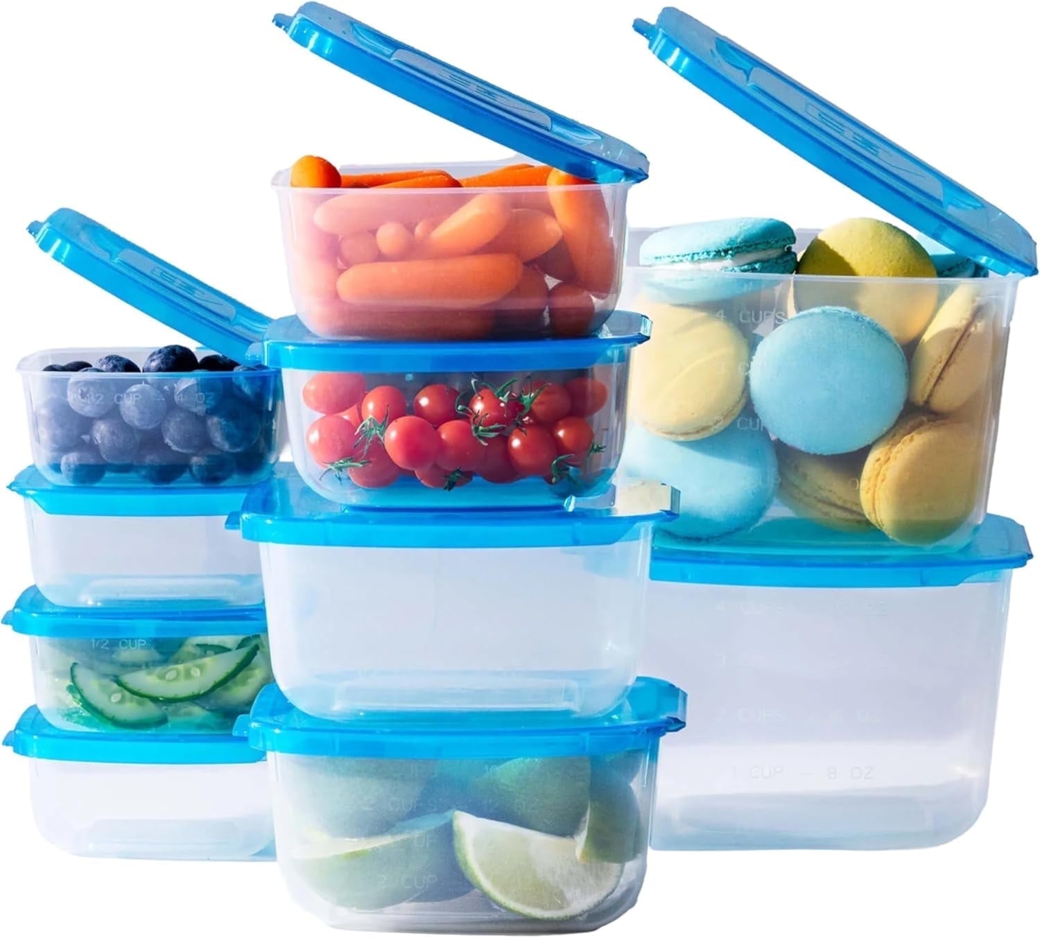 Mr Lid Containers with Attached Lid - 10 Pack - BPA Free, Leakproof for ...