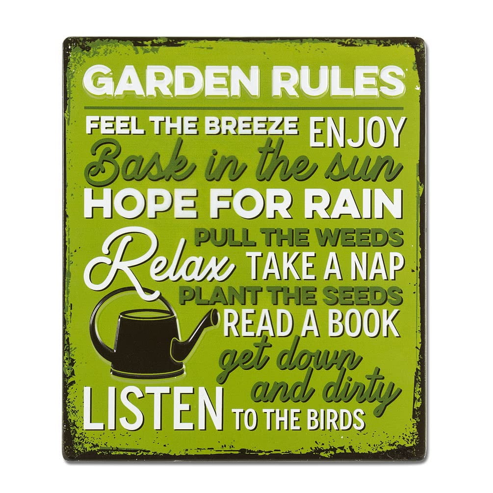 Abbott Collection Garden Rules Wall Sign - Walmart.com