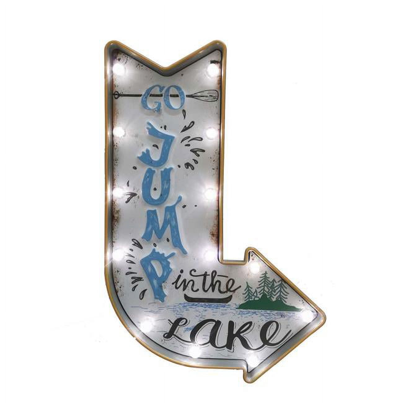Mr. MJs BM-JD1799 LED Lighted Go Jump in the Lake Arrow Sign - Walmart.com