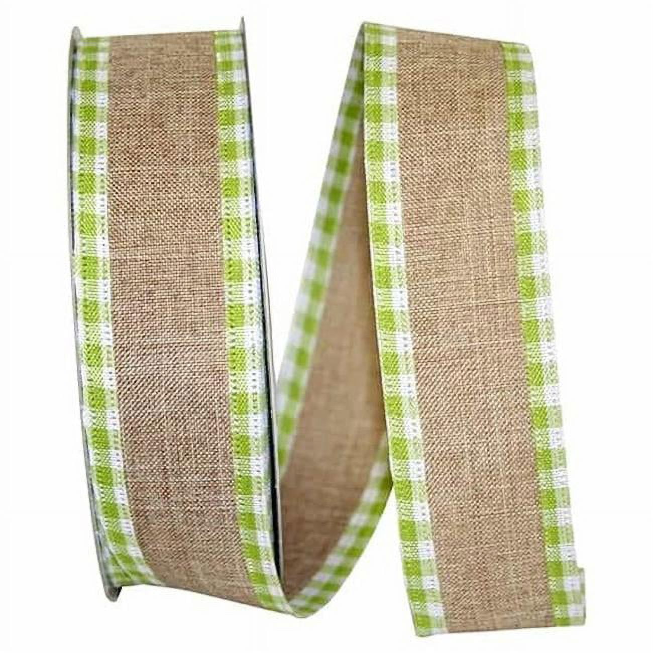 Mr. MJs Trading AI-RI09455 Natural with Lime Green & White Checked Trim ...