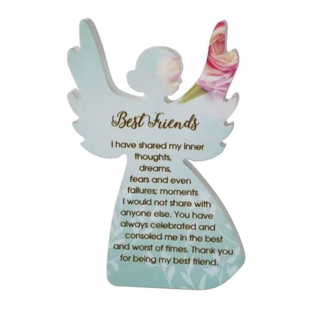 Mr. MJs Trading Heavenly Rose Angel with Saying - Best Friends Plaque ...