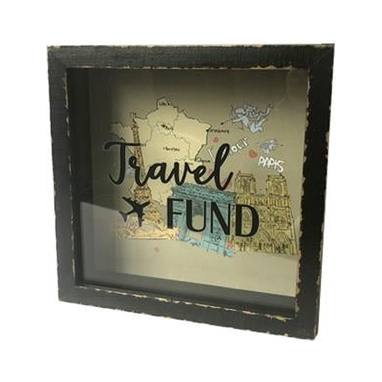 Mr. MJs Trading IV-W19-JYH010 Travel Fund Wooden Money Box - Walmart.com