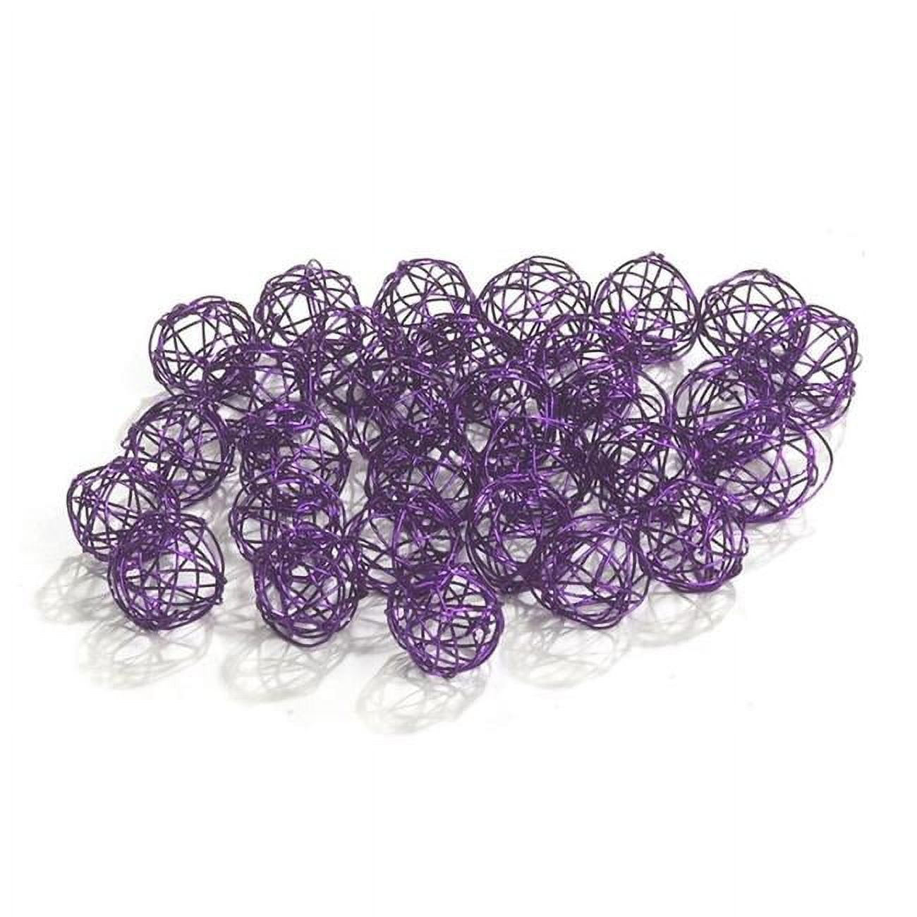 Mr. MJs VL-XY2149-05-PUR 0.5 in. Wire Ball Decoration, Purple - Set of ...