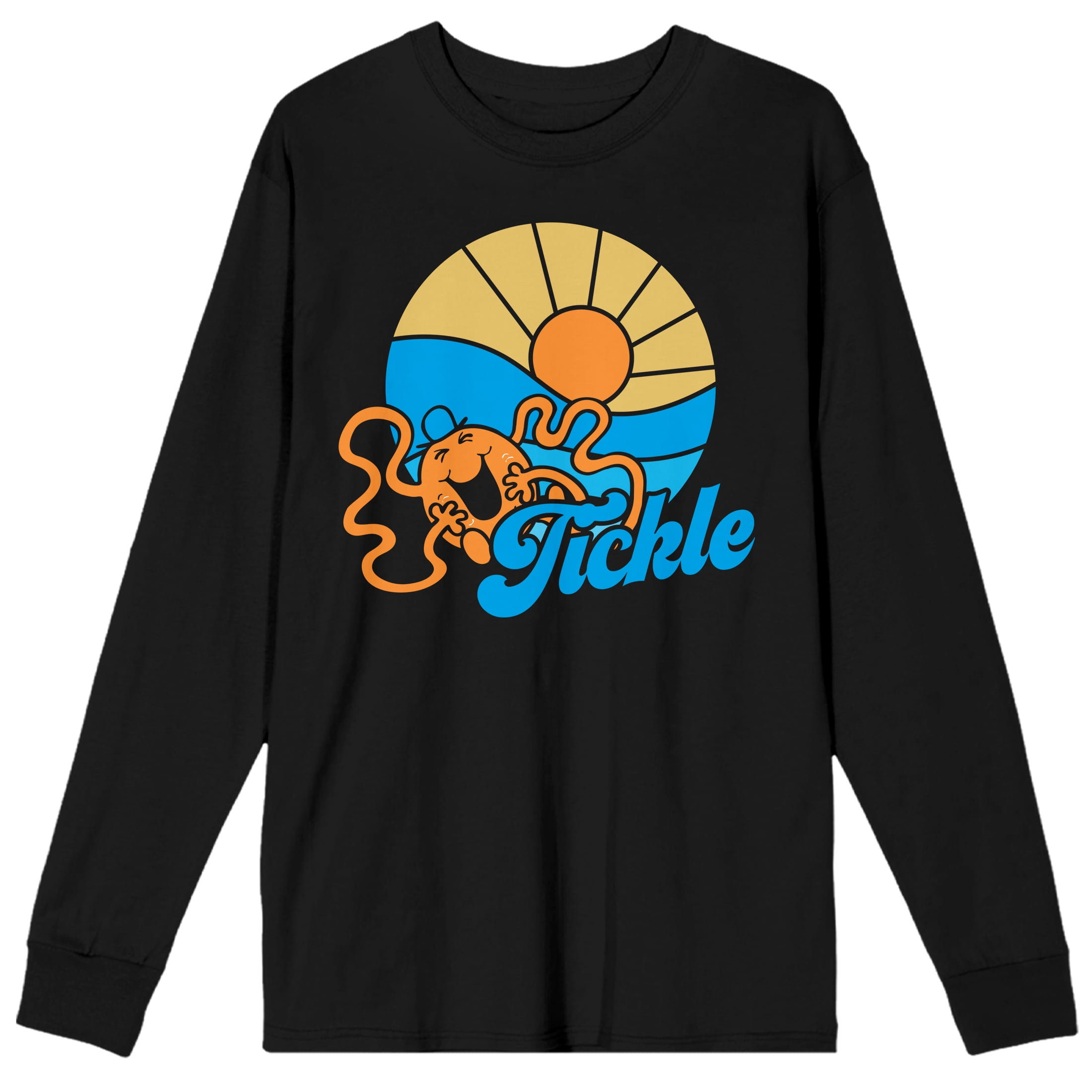Mr. Men And Little Miss Classic Mr. Tickle Long Sleeve Crew Neck Black ...