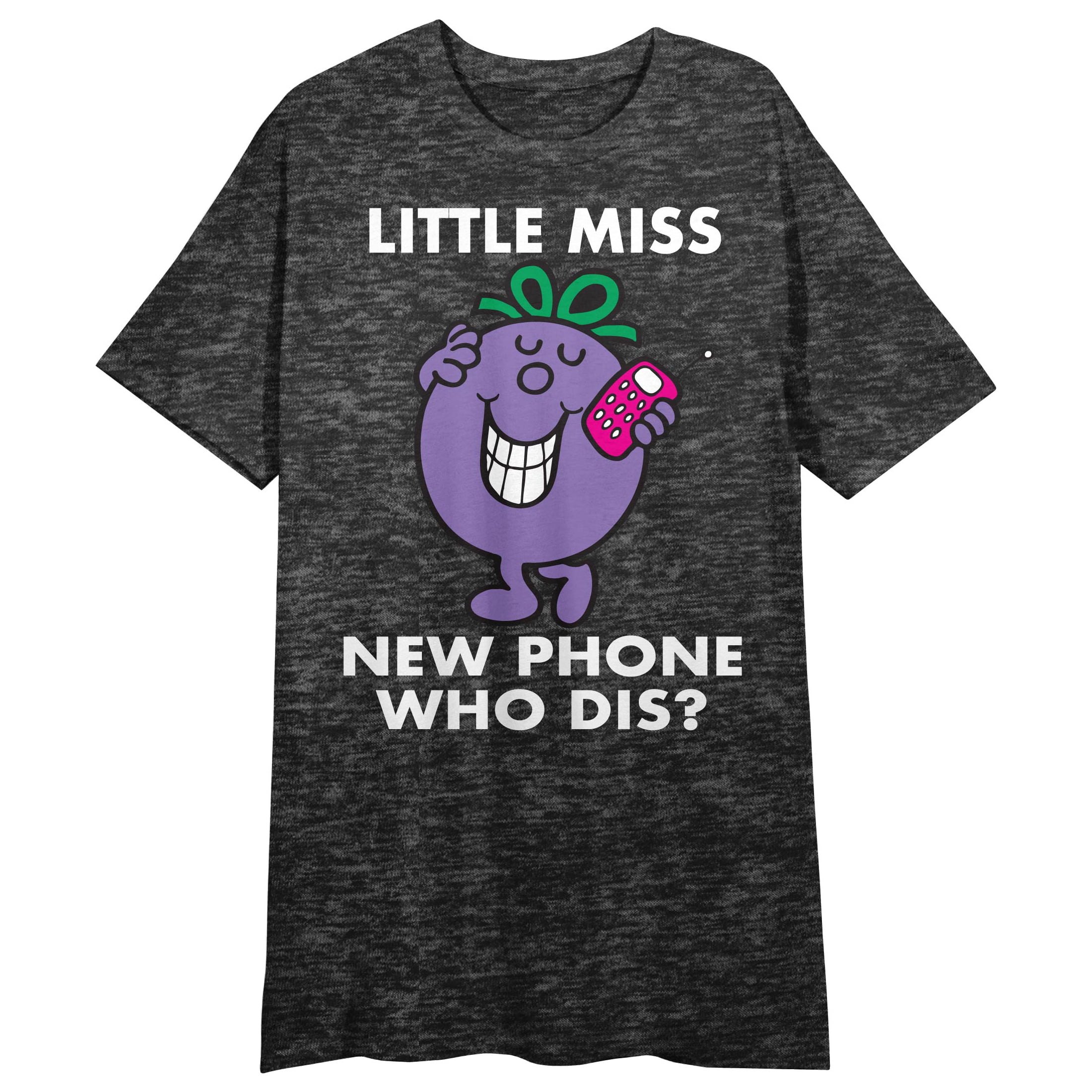 Mr. Men And Little Miss Meme Little Miss New Phone Crew Neck Short ...