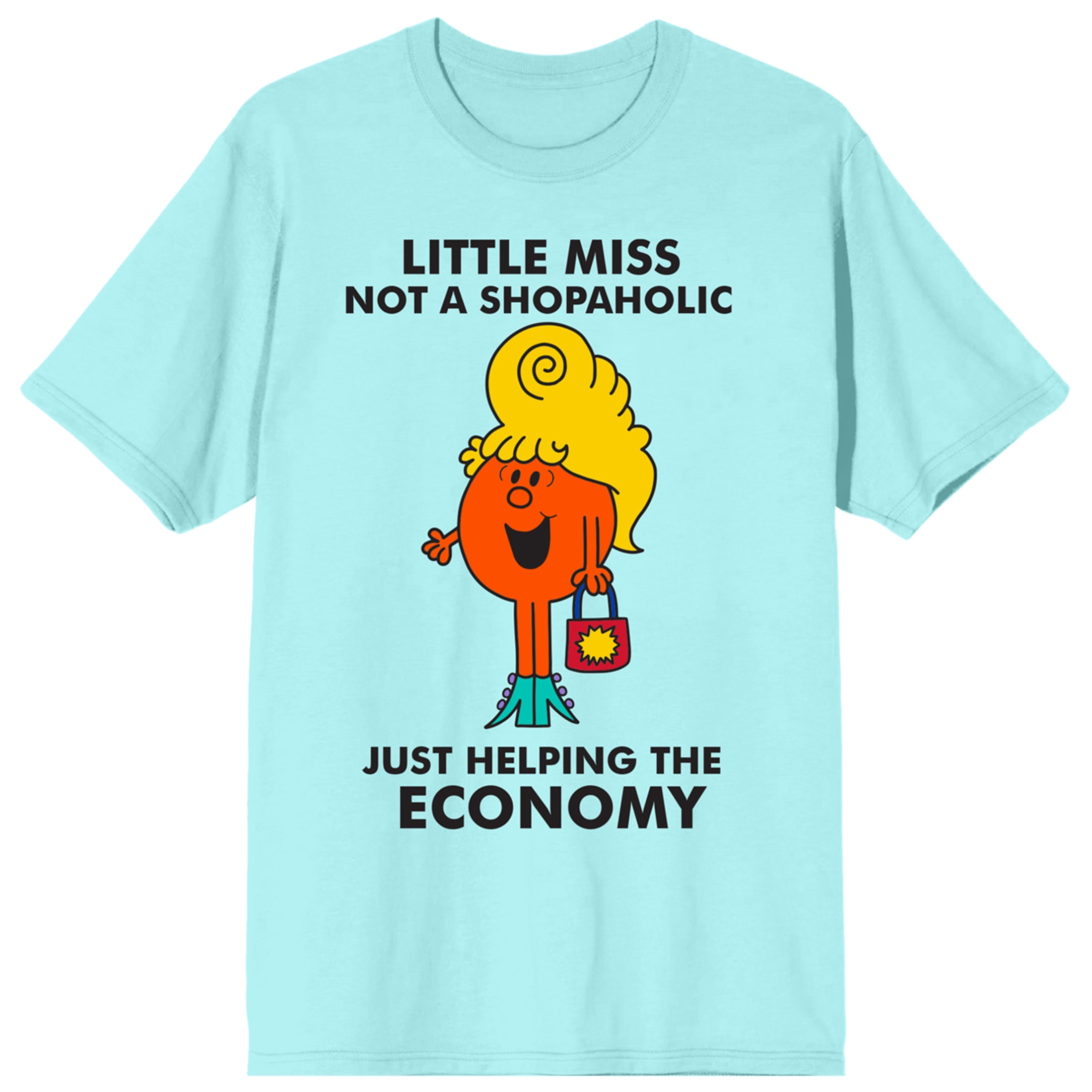 Mr. Men And Little Miss Meme Little Miss Shopaholic Crew Neck Short ...