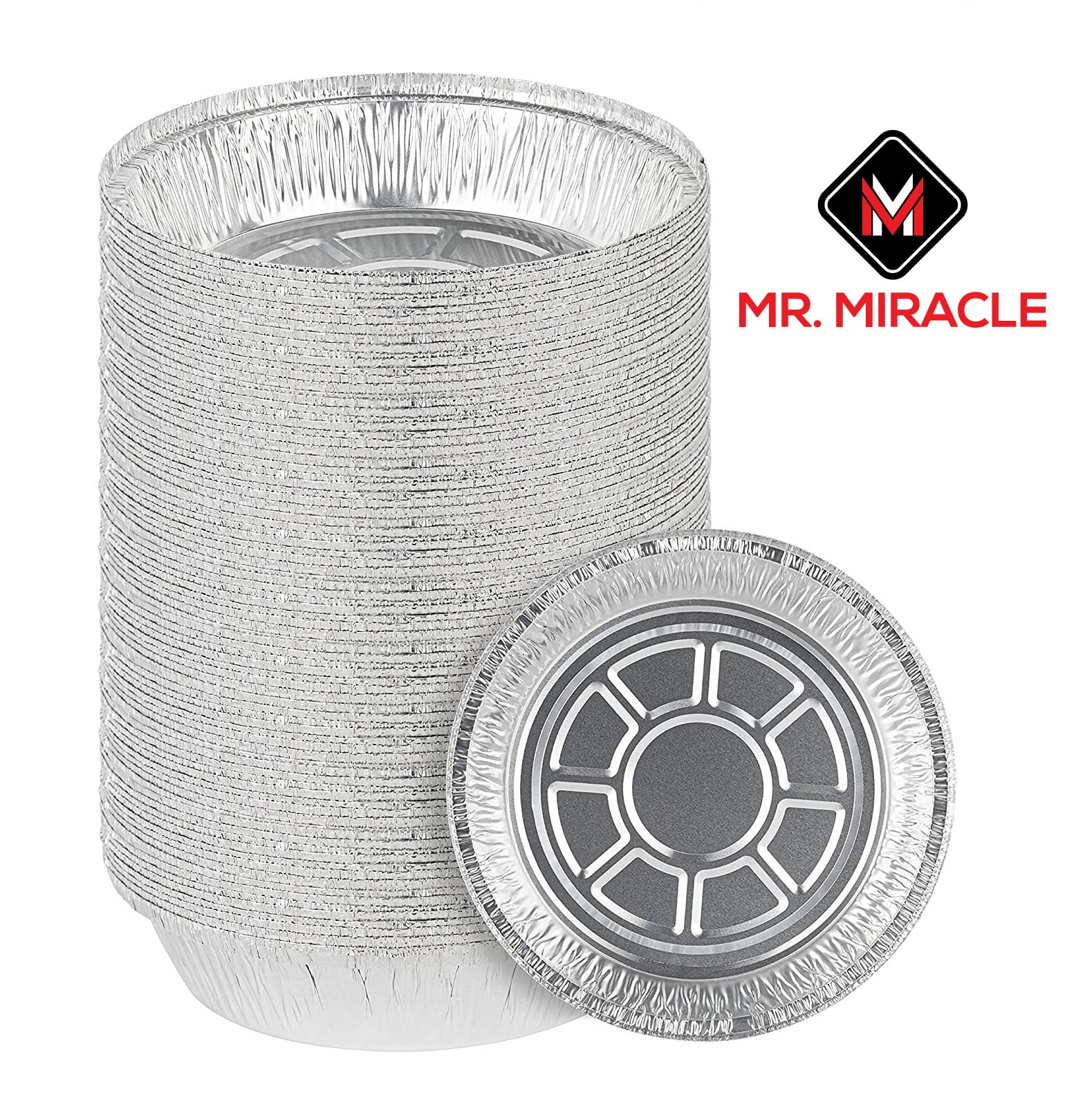 Mr Miracle 8 inch Round Foil Pans. For Baking, Roasting, Food Prep ...