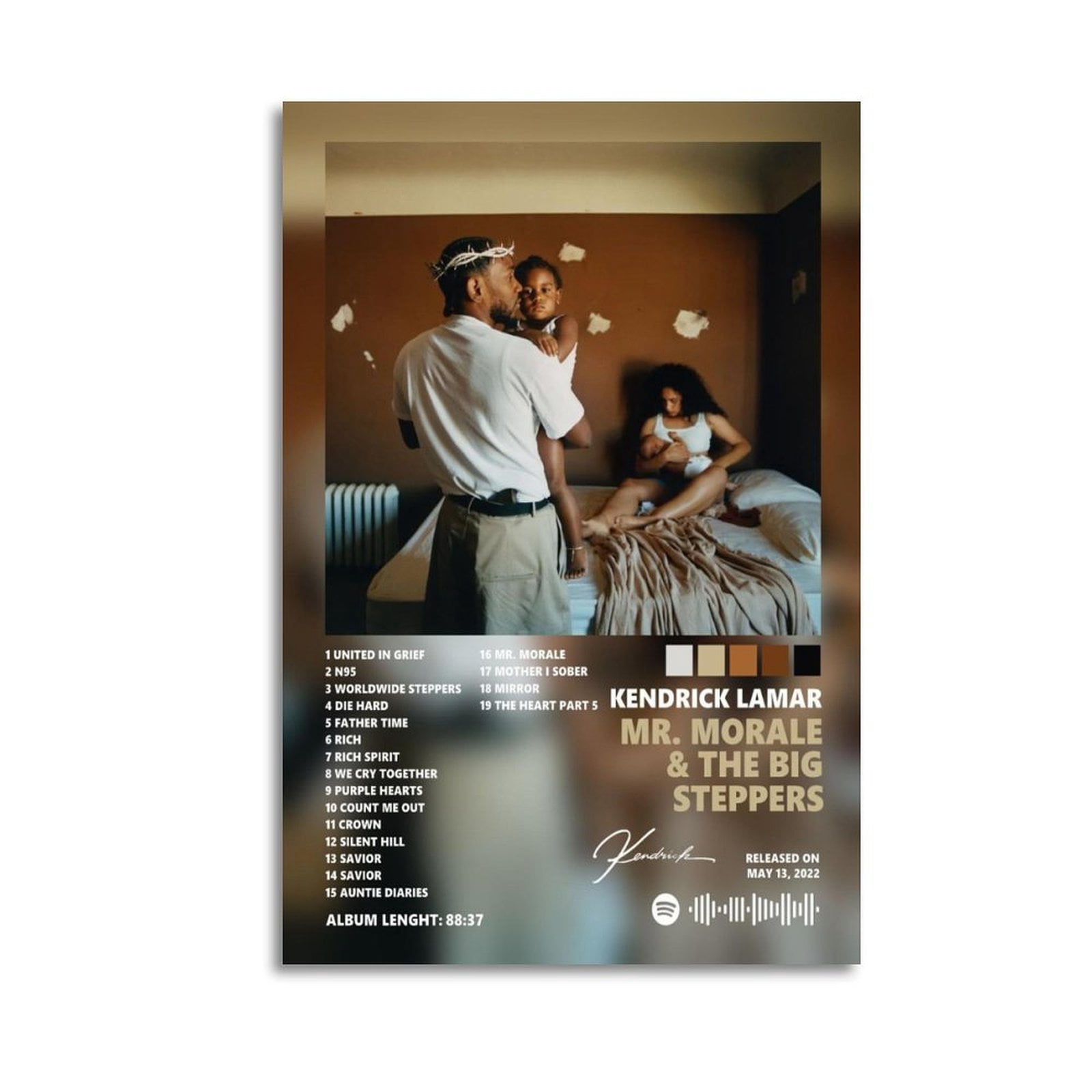 Mr. Morale & The Big Steppers-Kendrick Lamar Poster Wall Art Decoration ...