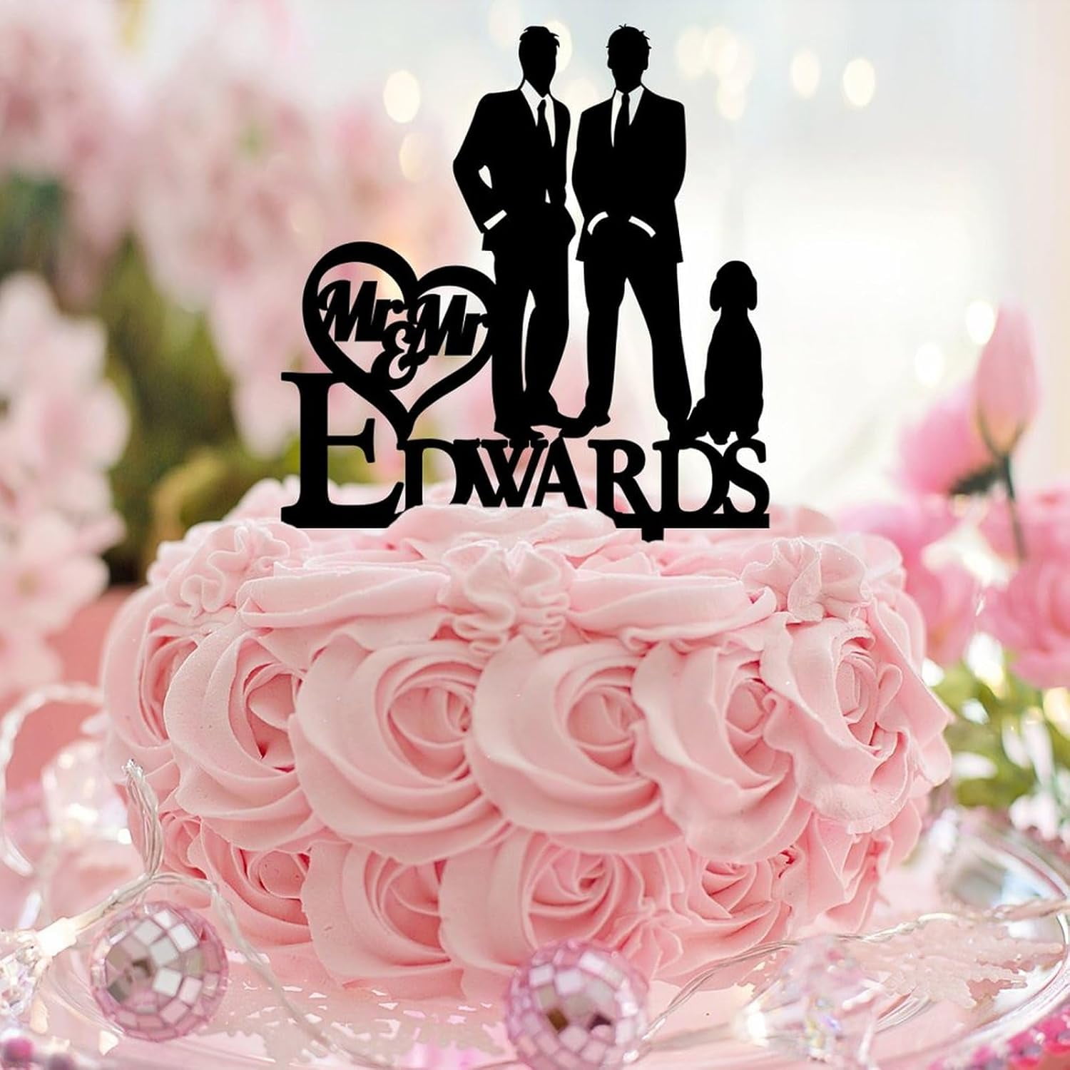 Mr & Mr Cake Topper LGBT Marriage Union Cake Topper Travel Gay Marriage ...