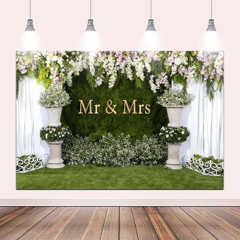 Mr and Mrs Backdrop for Wedding Party Decoration, Arch Wedding Flowers ...