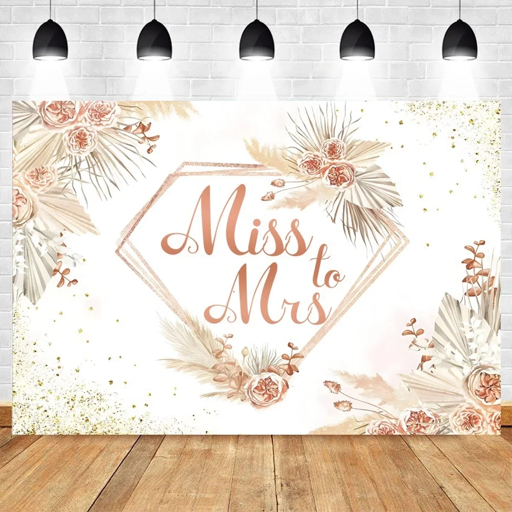 Mr & Mrs Bridal Shower Backdrop Miss to Mrs Bride To Be Engagement ...