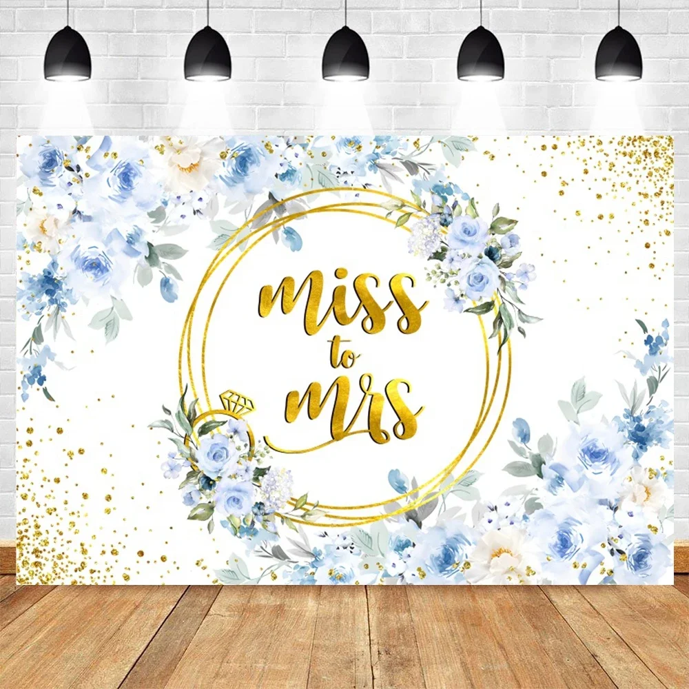 Mr & Mrs Bridal Shower Backdrop Miss to Mrs Bride To Be Engagement ...
