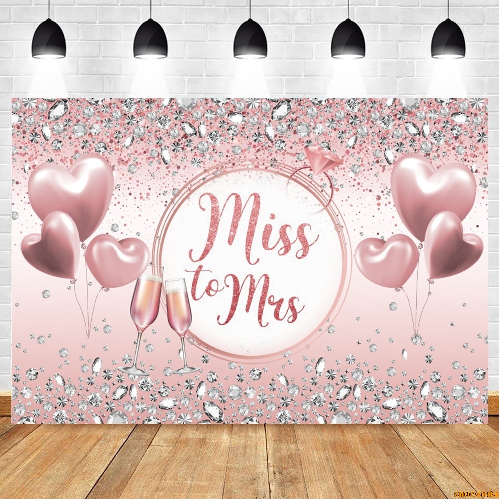 Mr&Mrs Bridal Shower Backdrop Miss to Mrs Bride To Be Engagemt Ceremony ...
