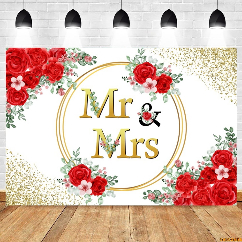 Mr&Mrs Bridal Shower Backdrop Miss to Mrs Bride To Be Engagemt Ceremony ...