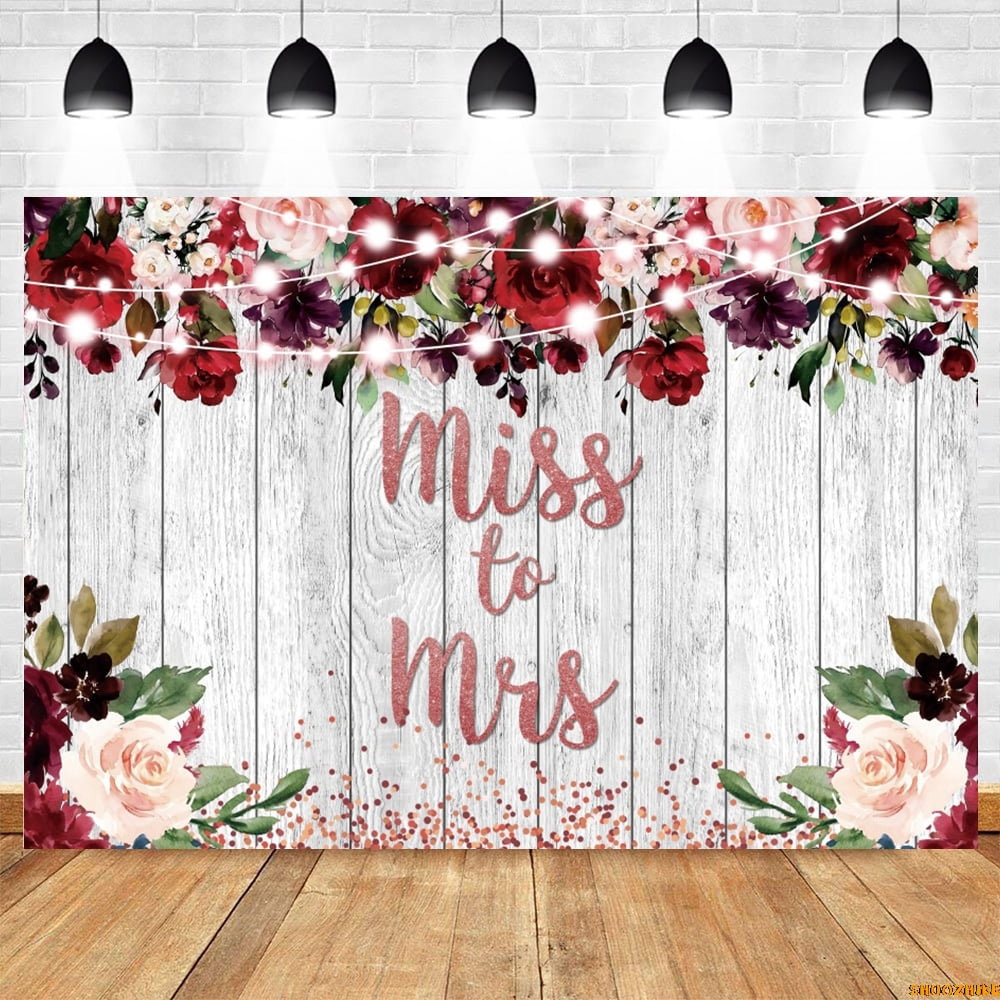 Mr&Mrs Bridal Shower Backdrop Miss to Mrs Bride To Be Engagemt Ceremony ...