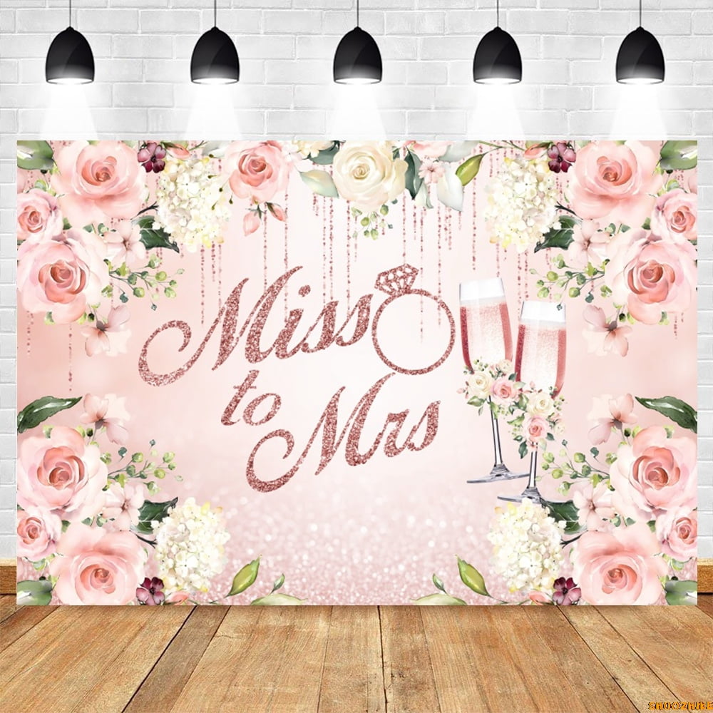 Mr&Mrs Bridal Shower Backdrop Miss to Mrs Bride To Be Engagemt Ceremony ...