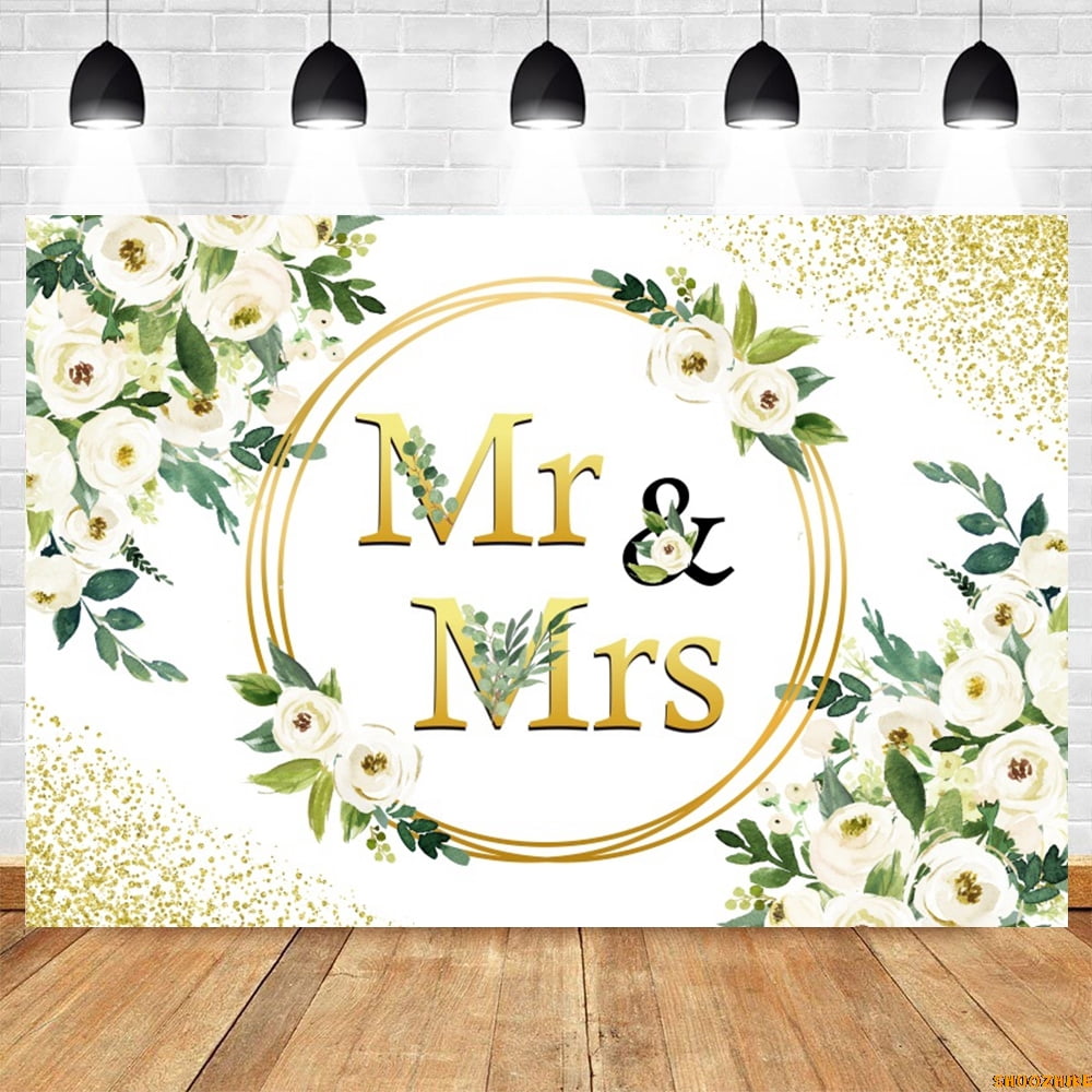 Mr&Mrs Bridal Shower Backdrop Miss to Mrs Bride To Be Engagemt Ceremony ...