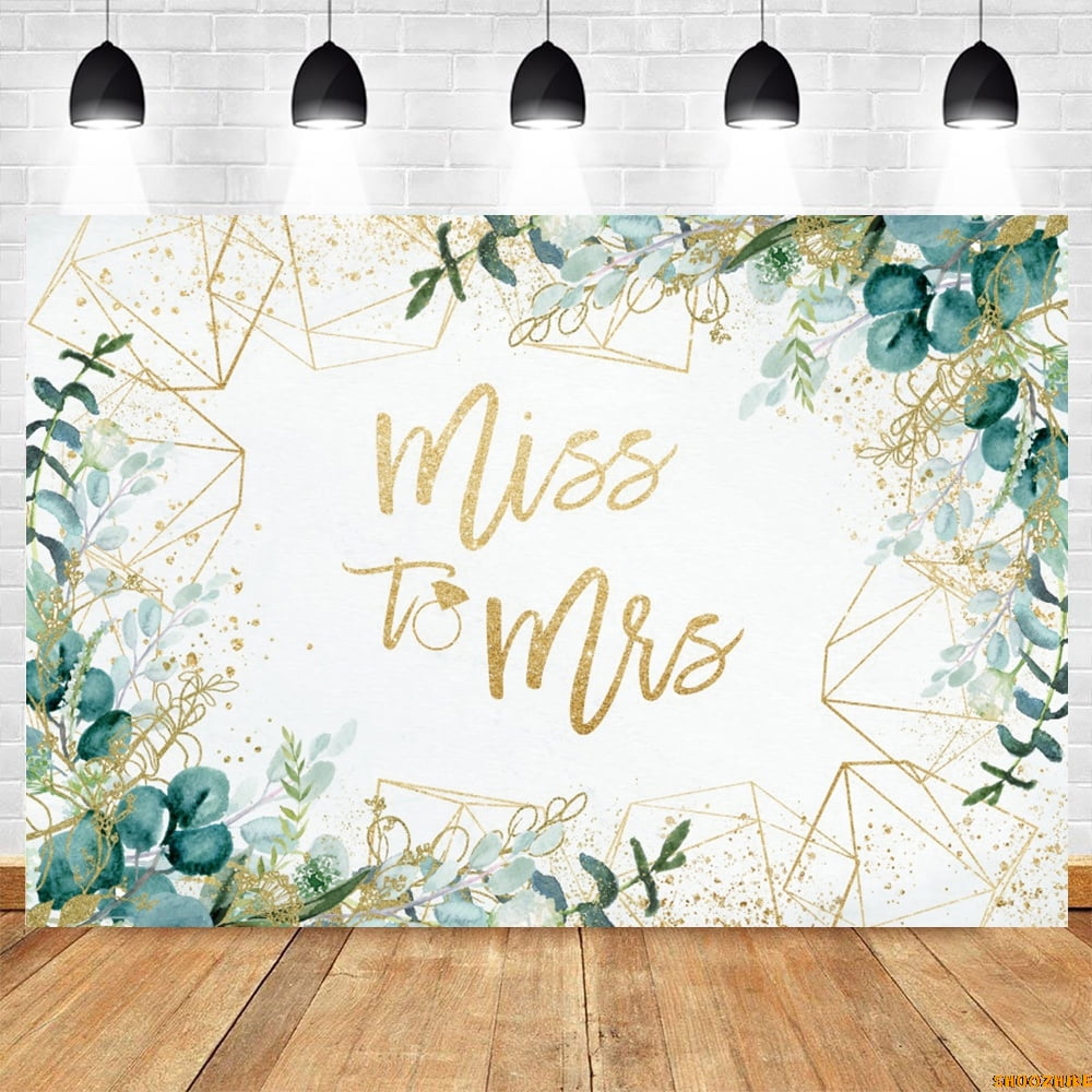 Mr&Mrs Bridal Shower Backdrop Miss to Mrs Bride To Be Engagemt Ceremony ...