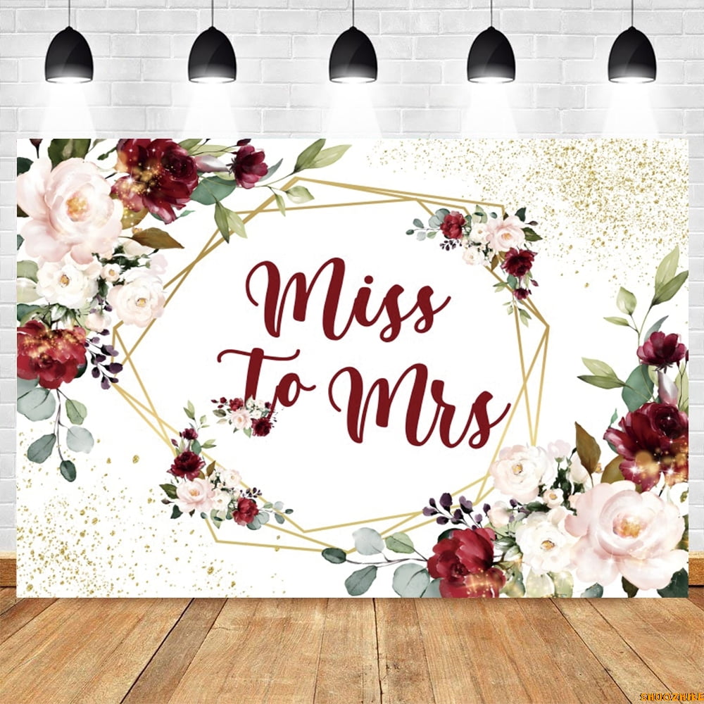Mr&Mrs Bridal Shower Backdrop Miss to Mrs Bride To Be Engagemt Ceremony ...