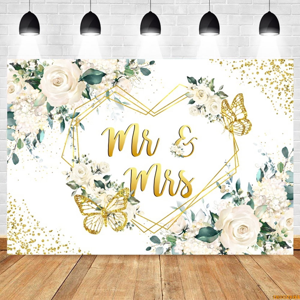 Mr&Mrs Bridal Shower Backdrop Miss to Mrs Bride To Be Engagemt Ceremony ...