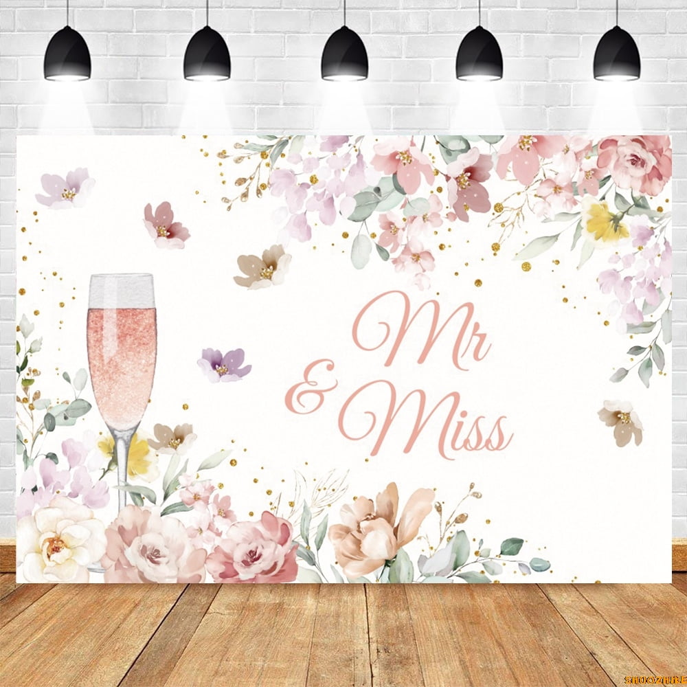 Mr&Mrs Bridal Shower Backdrop Miss to Mrs Bride To Be Engagemt Ceremony ...