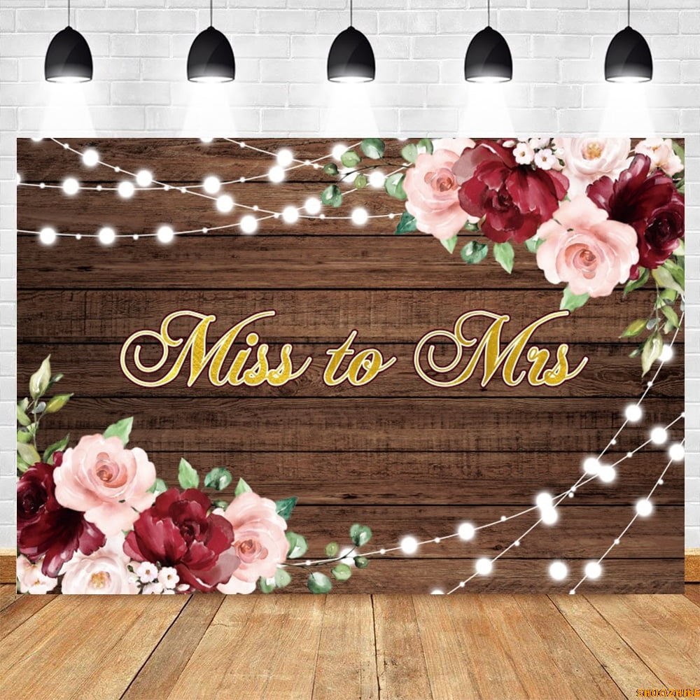 Mr&Mrs Bridal Shower Backdrop Miss to Mrs Bride To Be Engagemt Ceremony ...