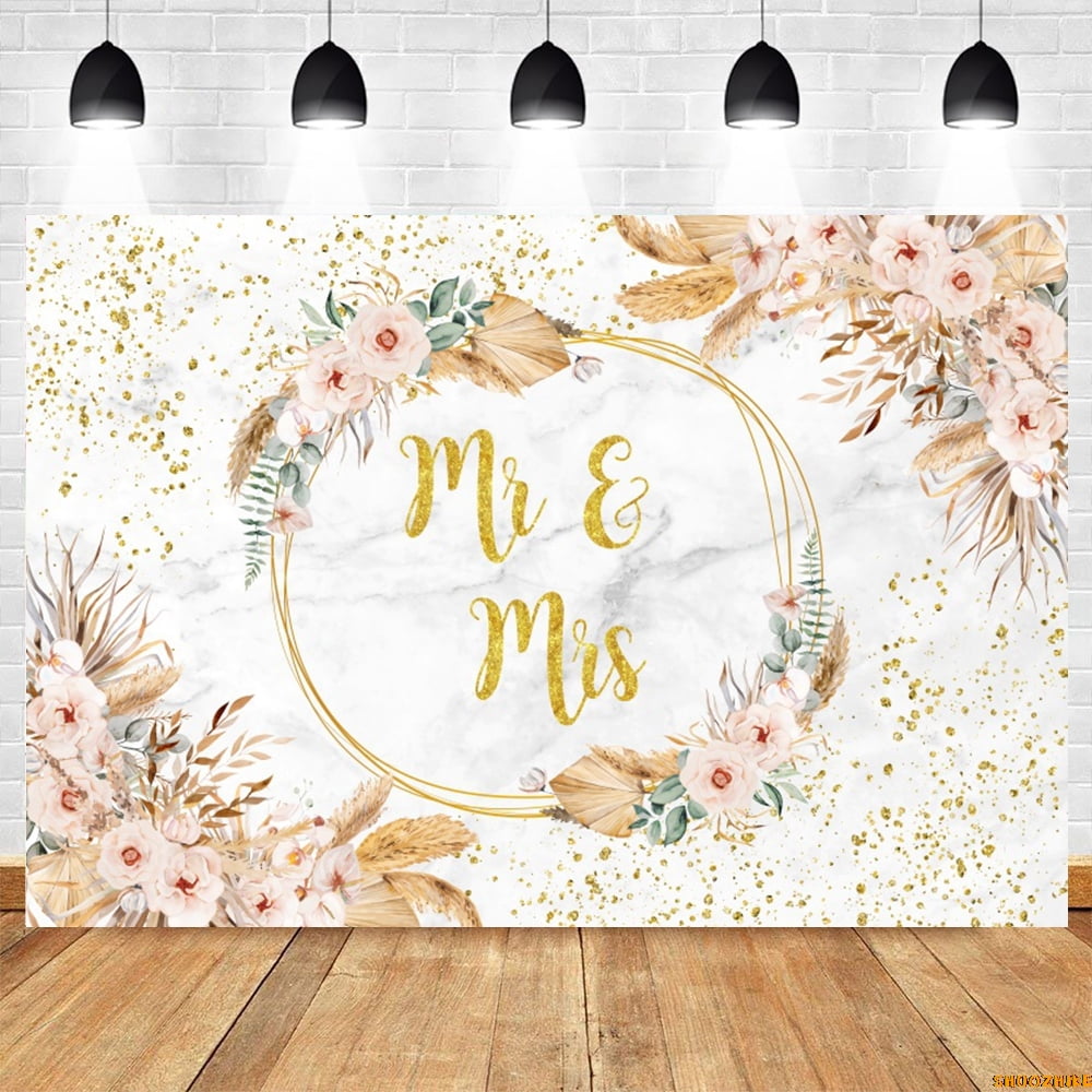 Mr&Mrs Bridal Shower Backdrop Miss to Mrs Bride To Be Engagemt Ceremony ...