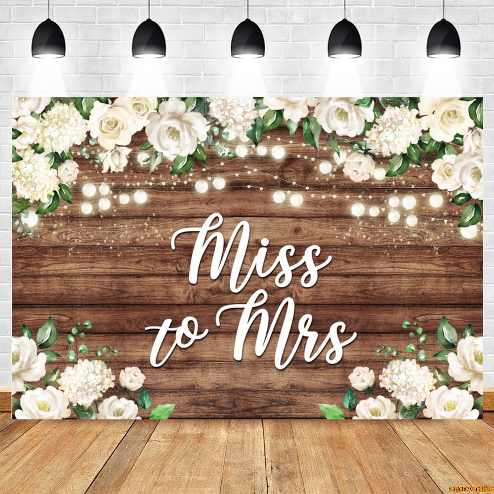 Mr&Mrs Bridal Shower Backdrop Miss to Mrs Bride To Be Engagemt Ceremony ...