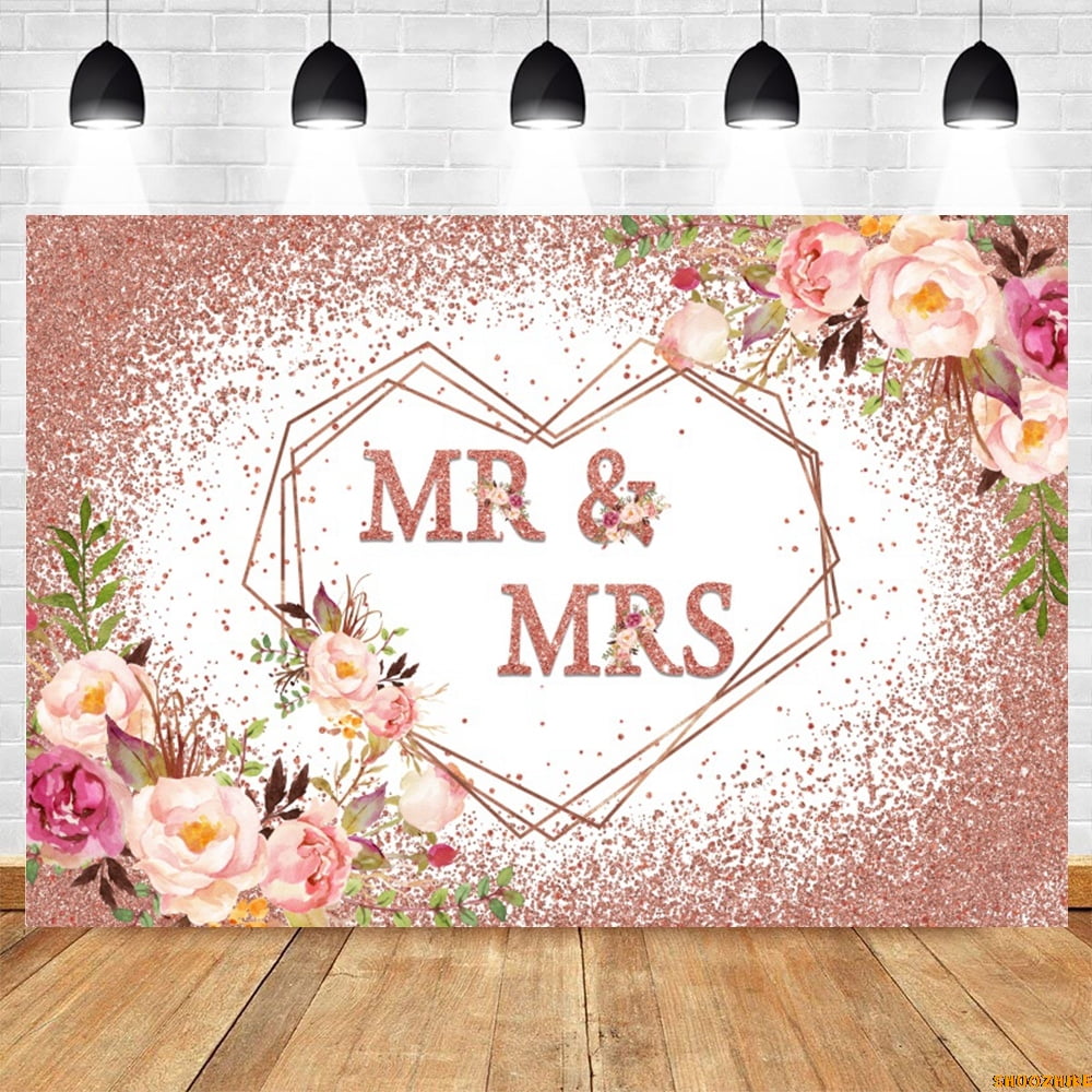 Mr&Mrs Bridal Shower Backdrop Miss to Mrs Bride To Be Engagemt Ceremony ...