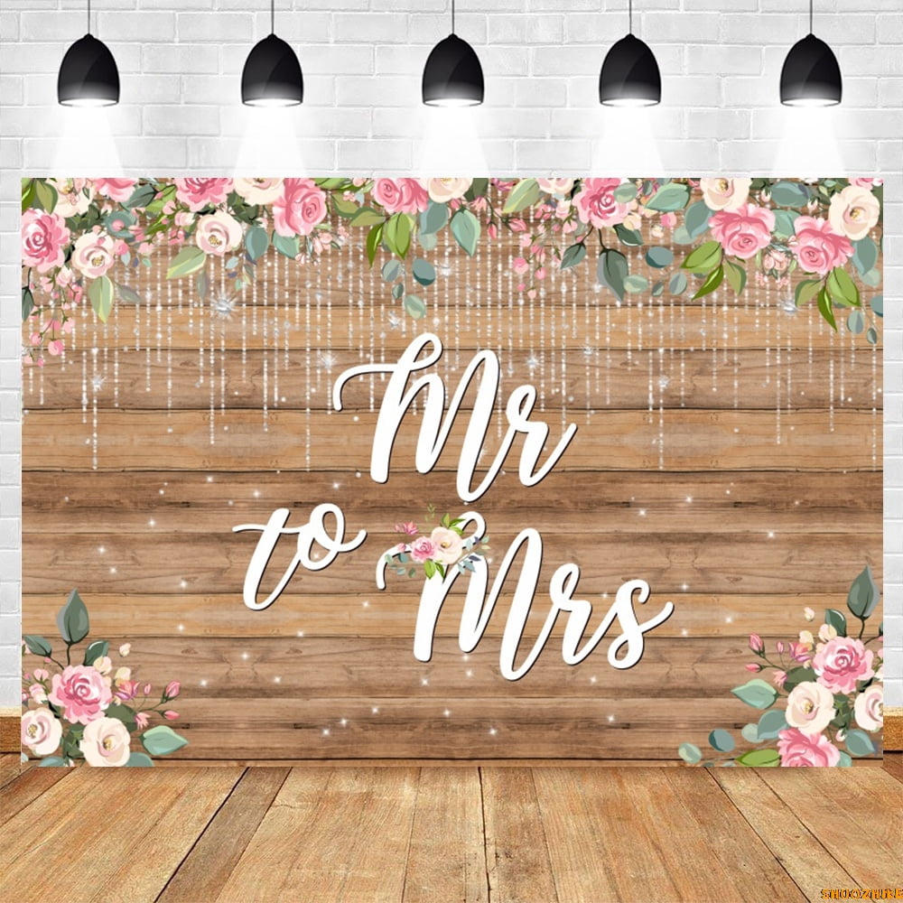Mr&Mrs Bridal Shower Backdrop Miss to Mrs Bride To Be Engagemt Ceremony ...