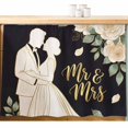 Mr Mrs Cabinet Curtains 28" W x 35" L, Anniversary Wedding Bride and ...
