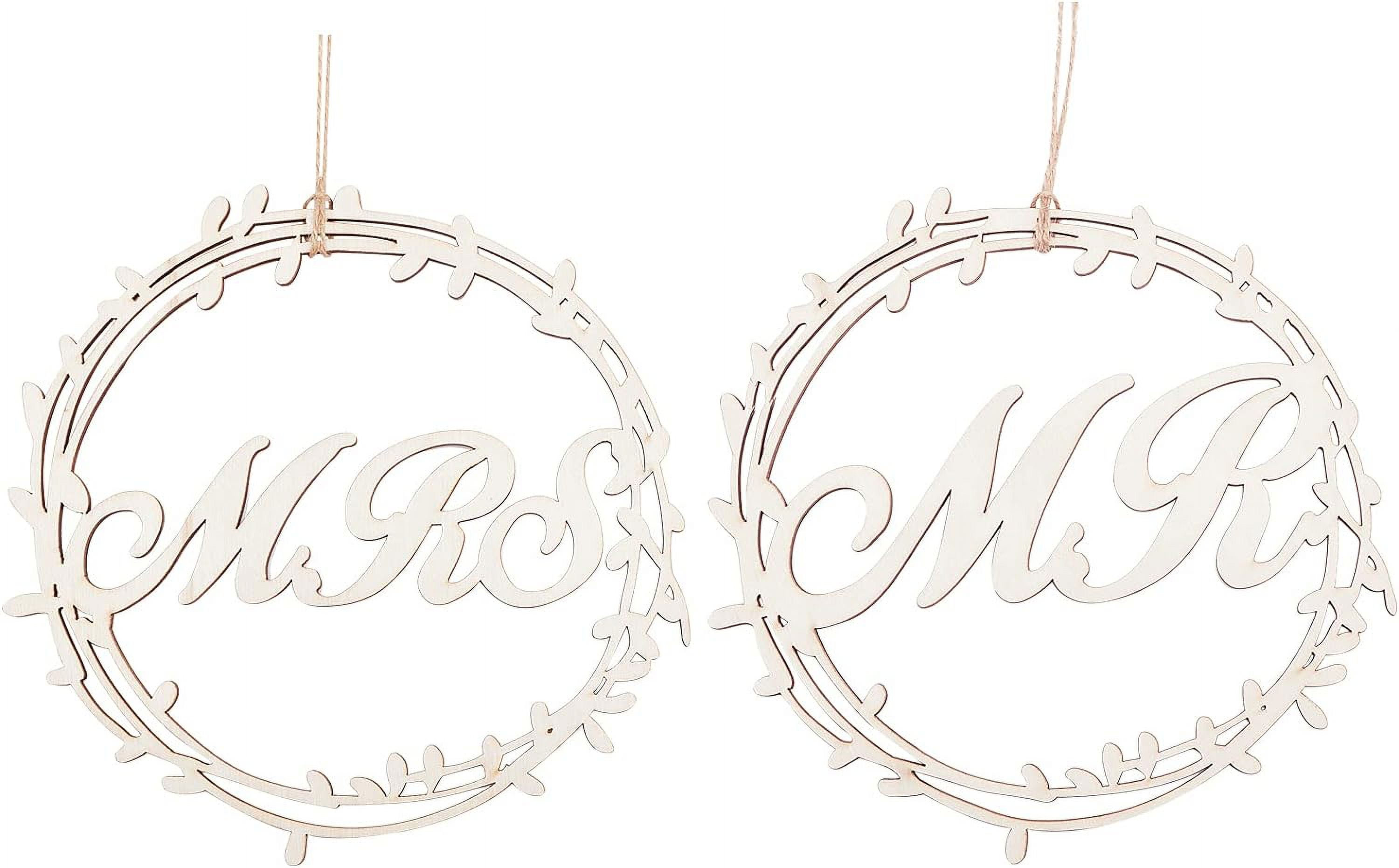 Mr Mrs Chair Decor Sign Wooden Mr and Mrs Chair Sign for Wedding ...