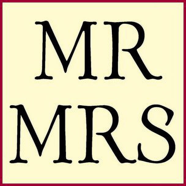 Mr and Mrs Chair Signs Stencil - DIY Custom Wedding Romance Romantic ...