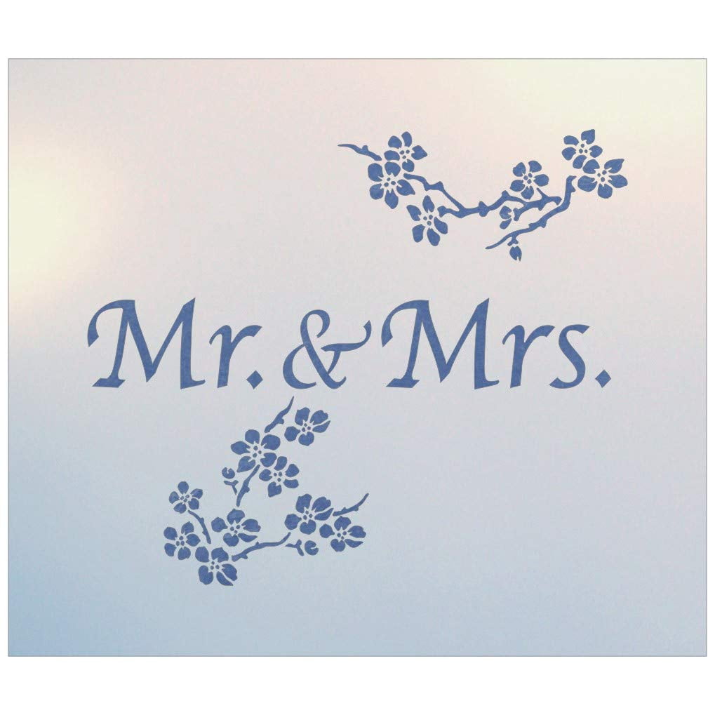 Mr and Mrs Cherry Blossom Stencil - DIY Custom Wedding Romance Romantic ...