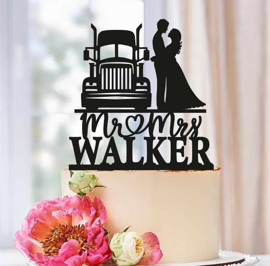 Personalized Acrylic Cake Topper, For Engagements, Birthday, Party ...