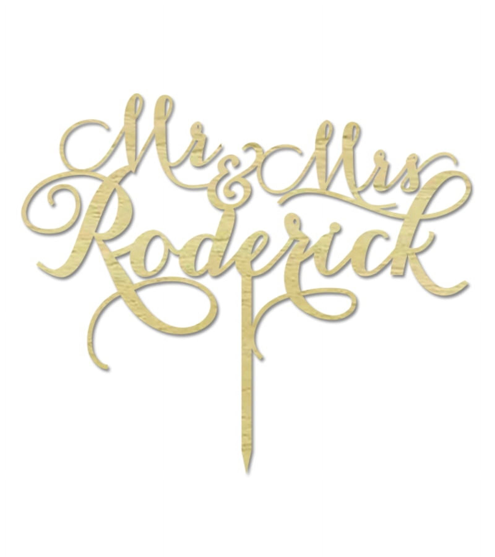 "Mr & Mrs" Custom Wedding Cake Topper Personalized Rustic Wooden Cake ...