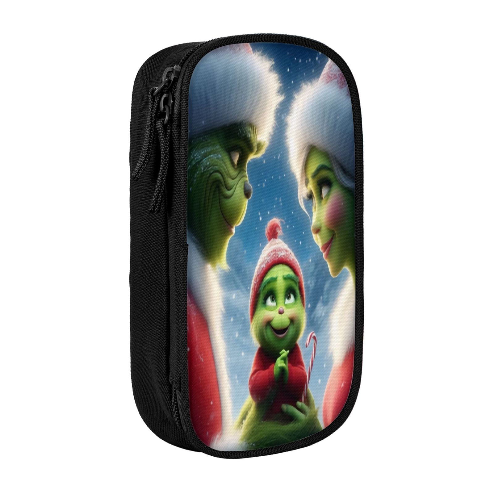 Mr And Mrs Grinch And Their Baby Grinch Pencil Case,Pencil Pouch,Big Pencil Bag Pouch Box ...