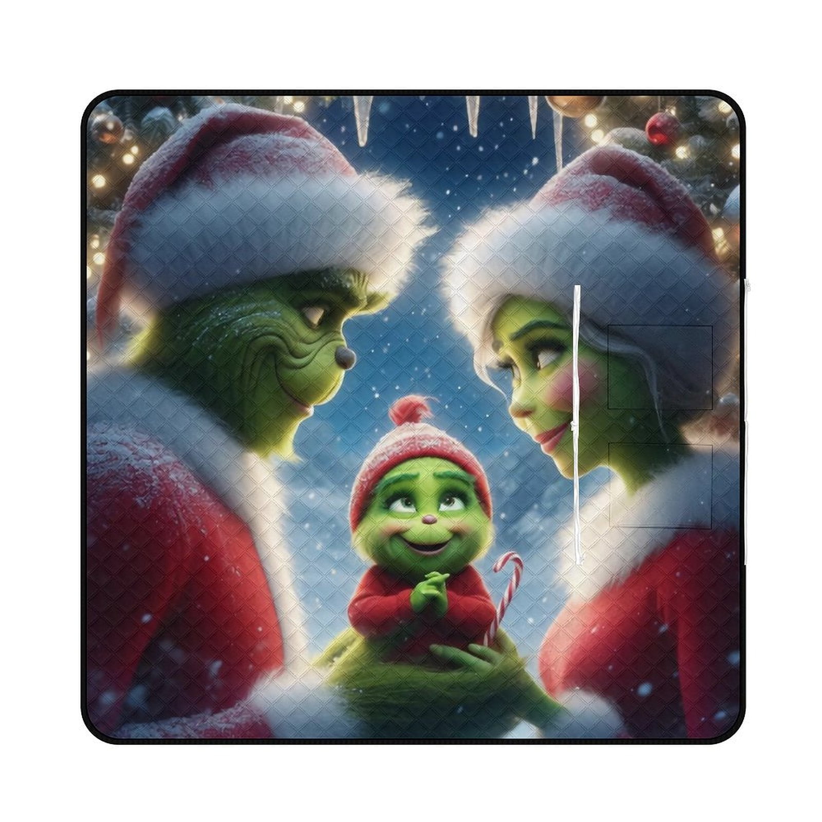Mr And Mrs Grinch And Their Baby Grinch Picnic Blankets Extra Large ...